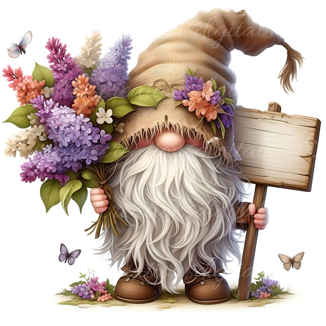 SPRING GNOME SUBLIMATION Png, Transparent for Sublimation High ...