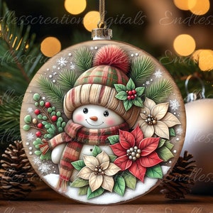 GREEN RED SNOWMAN Door Hanger, Wreath Sign, Round Cutting Board, Tree ...