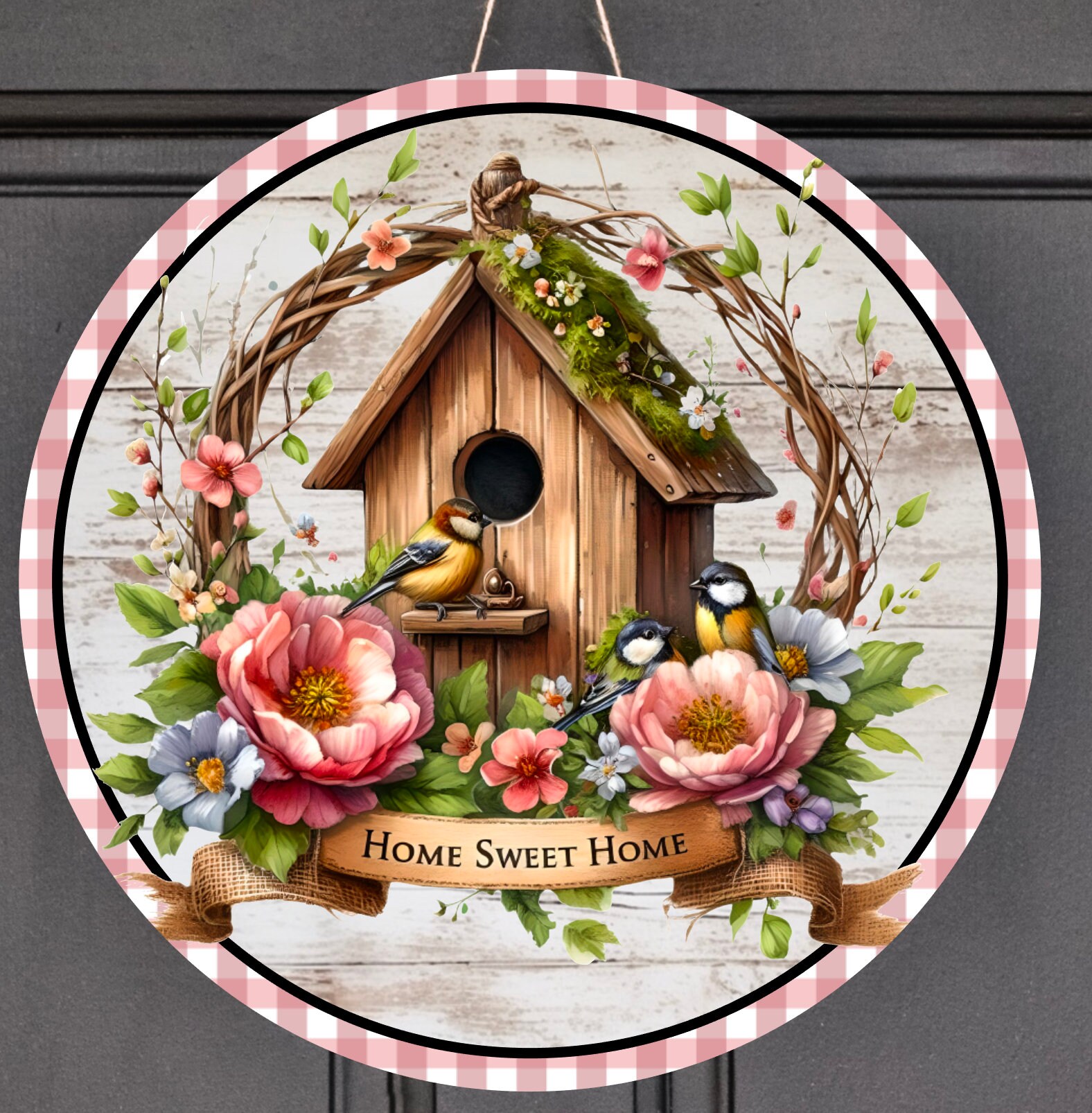SPRING BIRDS SUBLIMATION Round Door Png, for Sublimation High ...