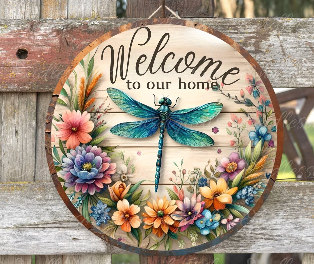 WELCOME DOOR HANGER, Wreath Sign Png, for Sublimation High Resolution 2 ...
