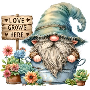 SPRING GNOME SUBLIMATION Png, Transparent for Sublimation High ...