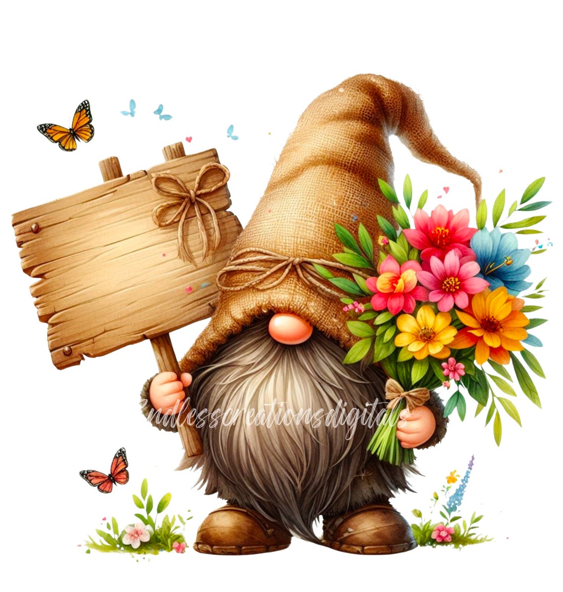 SPRING GNOME SUBLIMATION Png, Transparent for Sublimation High ...