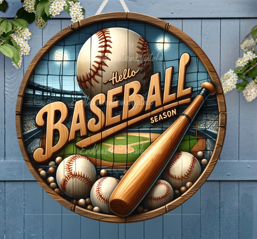 BASEBALL DOOR HANGER, Wreath Sign, Png, 300DPI High Resolution - Etsy