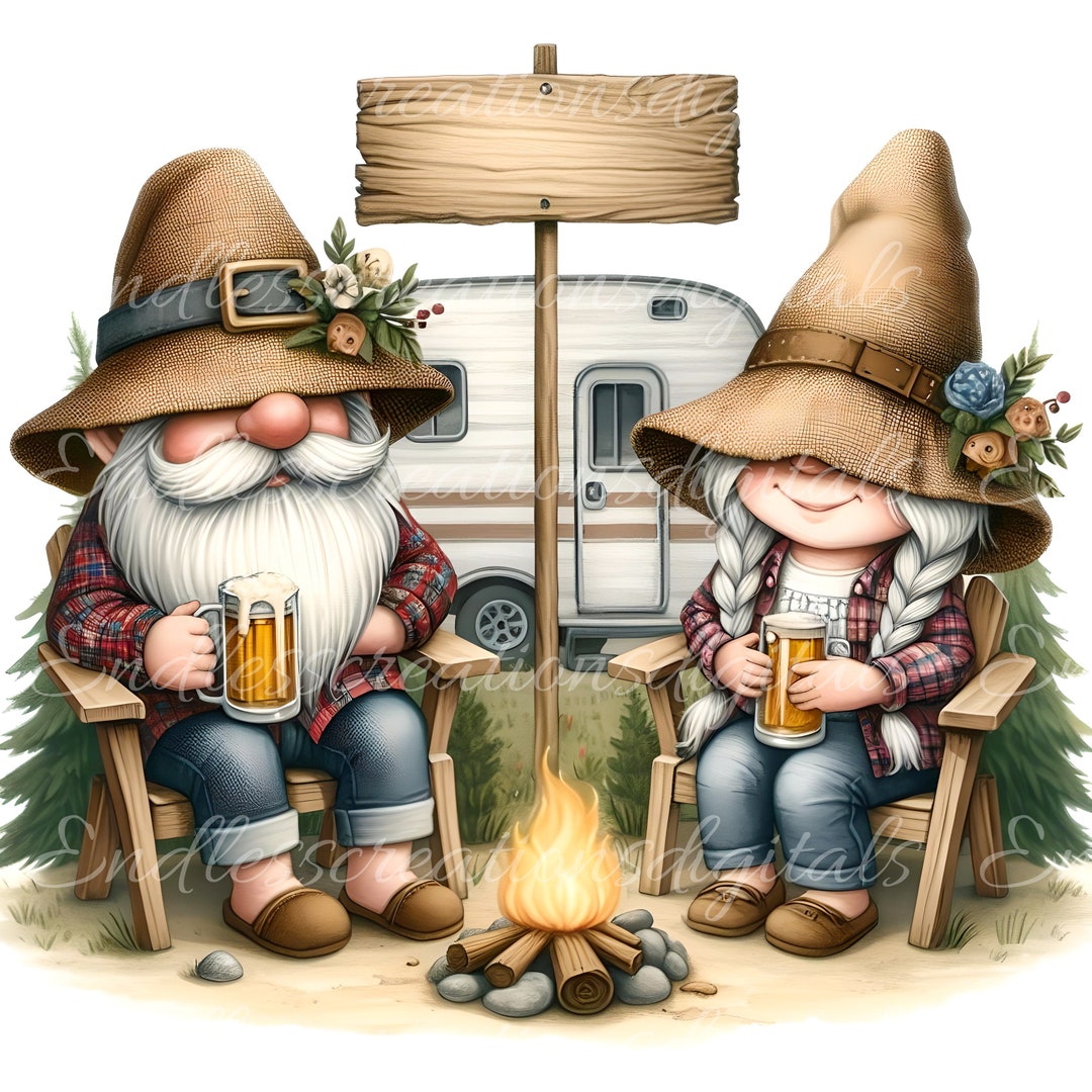 CAMPING GNOME SUBLIMATION Gnome Package of 5 High Definition 300png ...