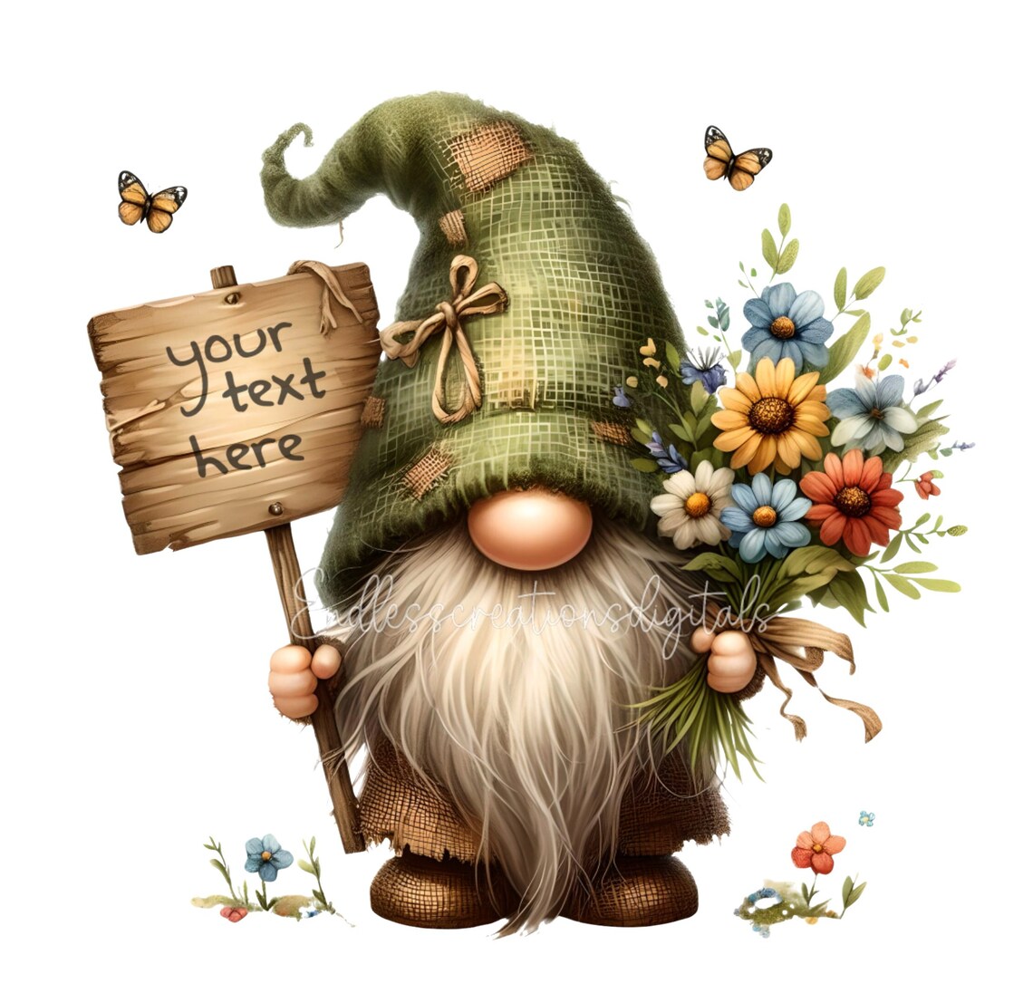 SPRING GNOME SUBLIMATION Png, Transparent for Sublimation High ...