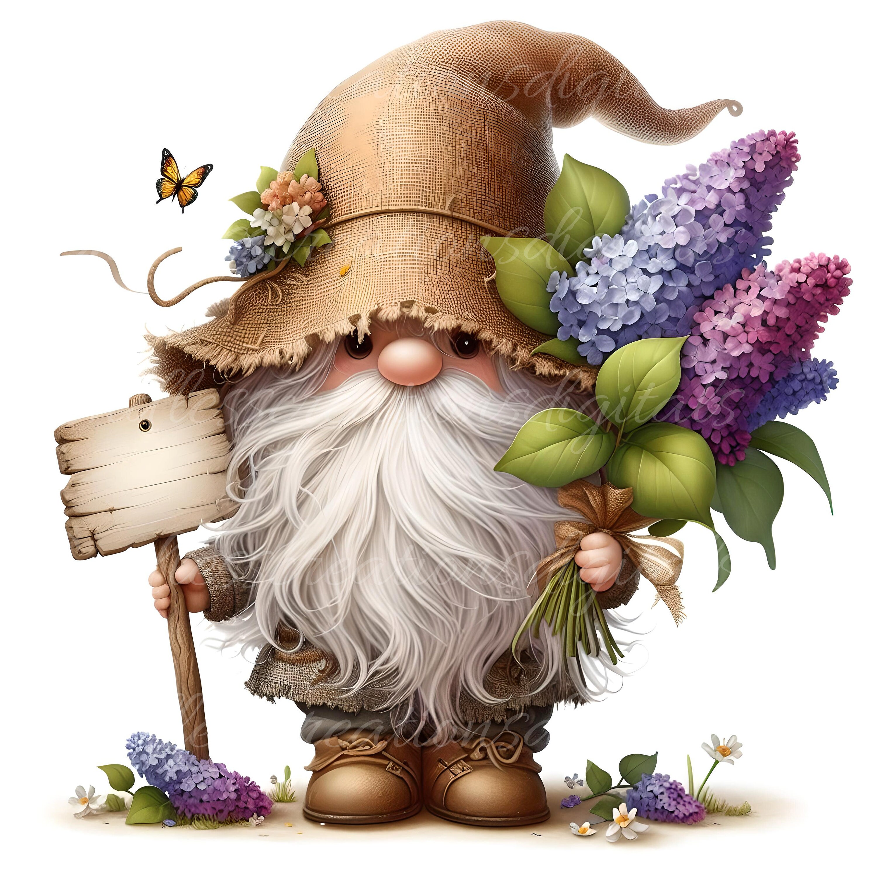 SPRING GNOME SUBLIMATION Png, Transparent for Sublimation High ...