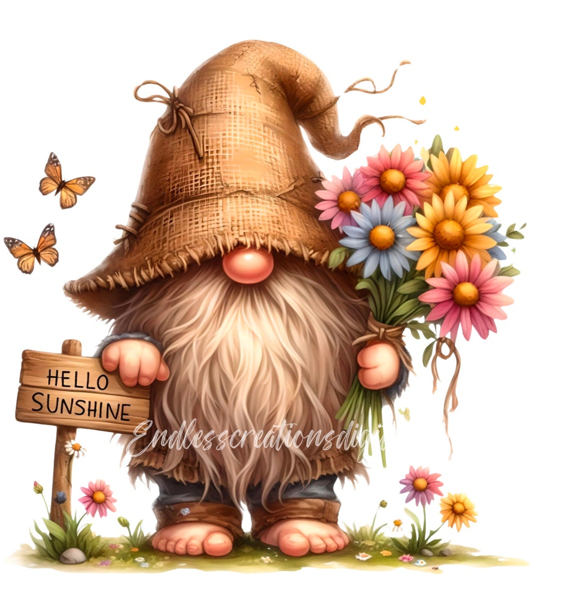 SPRING GNOME SUBLIMATION Png, Transparent for Sublimation High ...