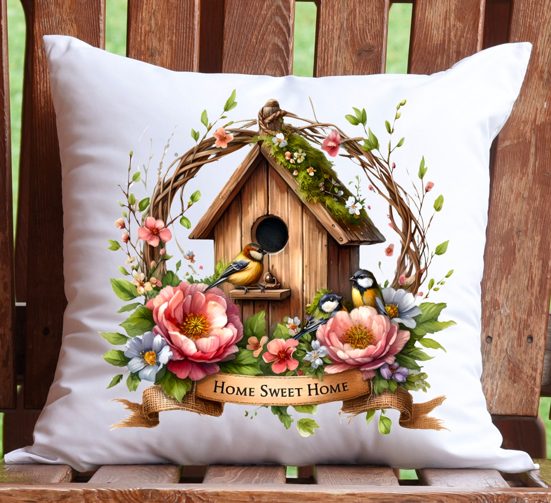 SPRING BIRDS SUBLIMATION Round Door Png, for Sublimation High ...