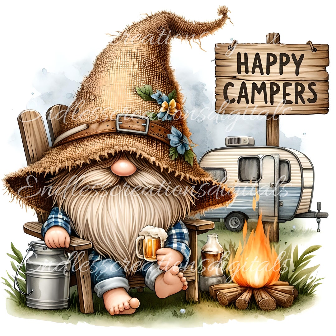 CAMPING GNOME SUBLIMATION Gnome Package of 4 High Definition 300png - Etsy