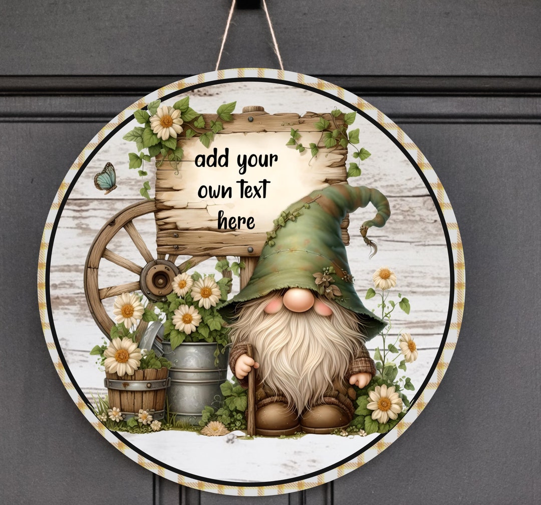 SPRING GNOME Round Door Png, TRANSPARENT for Sublimation High ...
