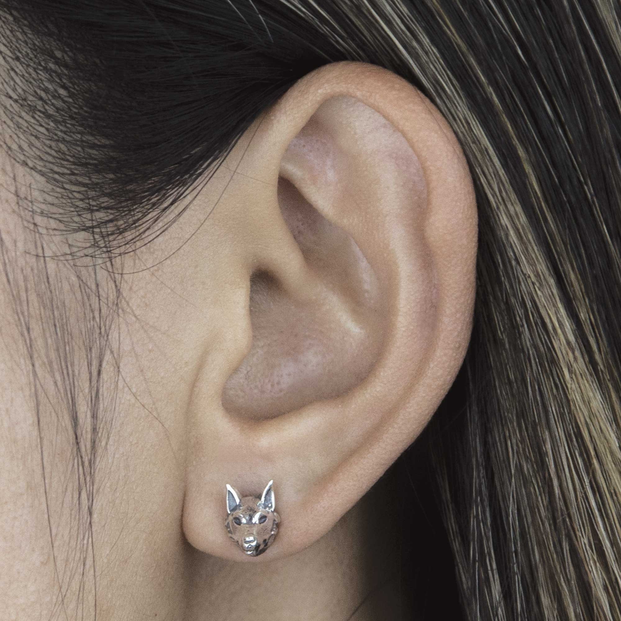 Wolf Earrings Wolf Studs Wolf Earrings Sterling Silver Wolf - Etsy ...