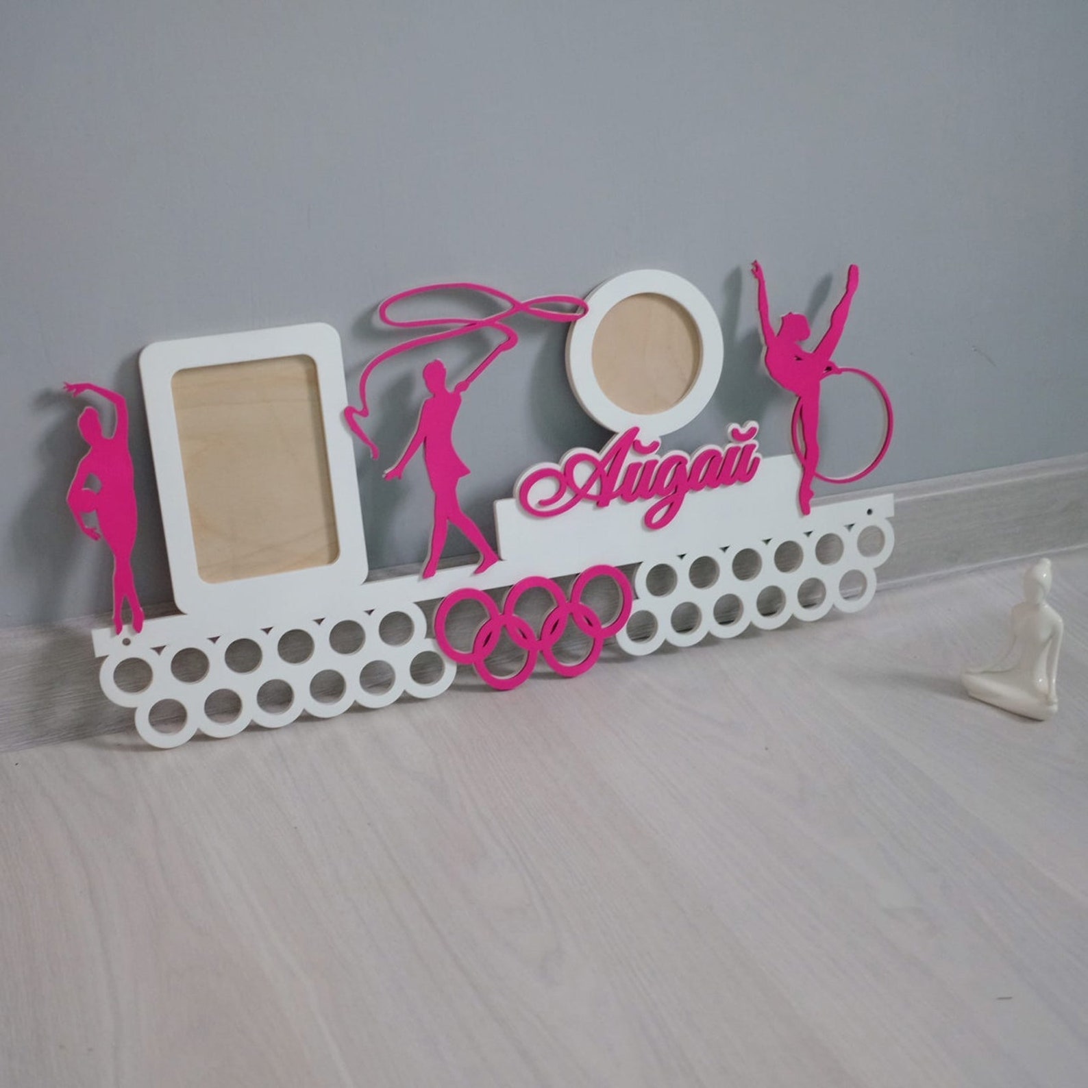 Gymnastics Medal Holder With Photo Frames Personalized Medal - Etsy