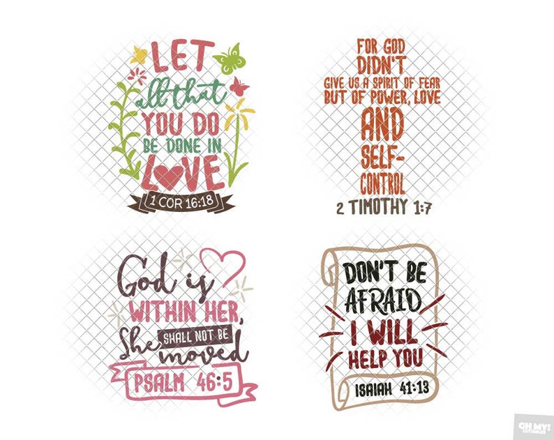 Bible Scripture SVG Christian Inspirational Quotes Sayings Svg - Etsy