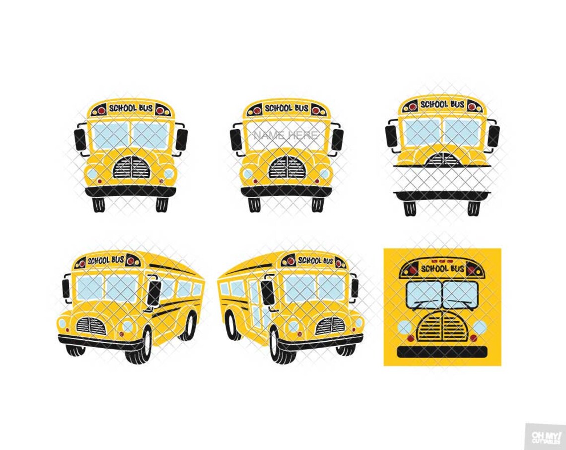 School Bus SVG Driver Monogram Split Quotes Phrases Svg Dxf Eps Jpeg ...