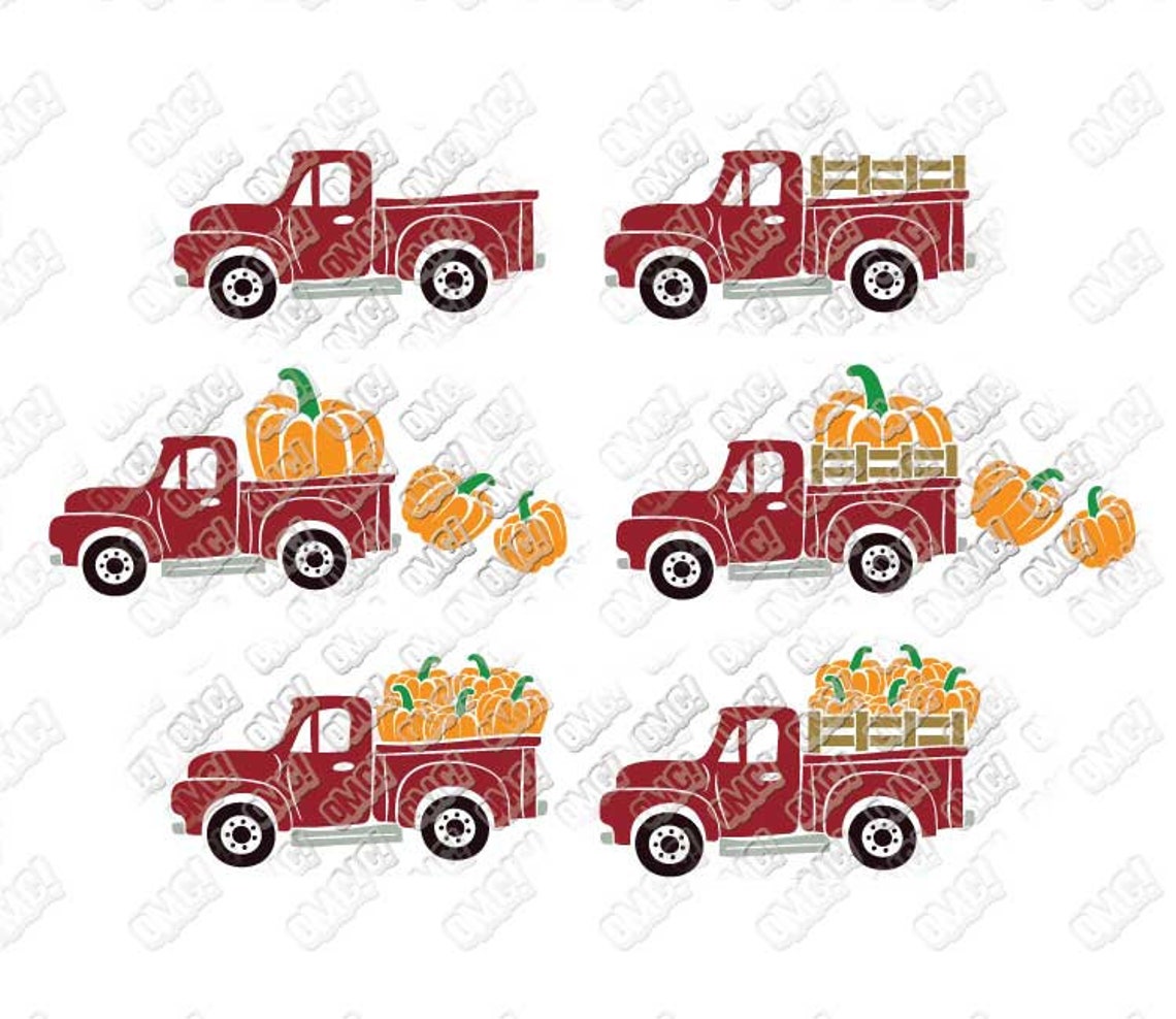 Pumpkin Truck SVG Fall Thanksgiving Harvest Vintage Svg Dxf | Etsy