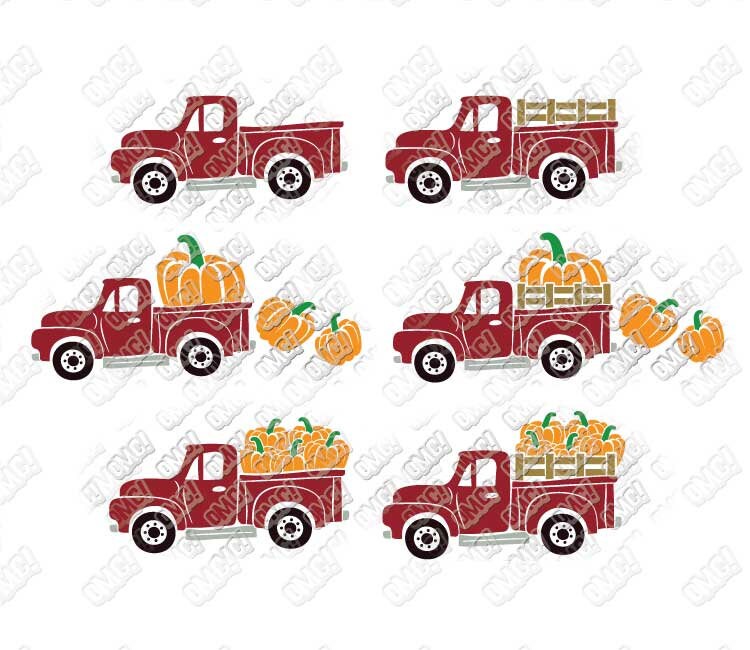 Pumpkin Truck SVG Fall Thanksgiving Harvest Vintage Svg Dxf | Etsy