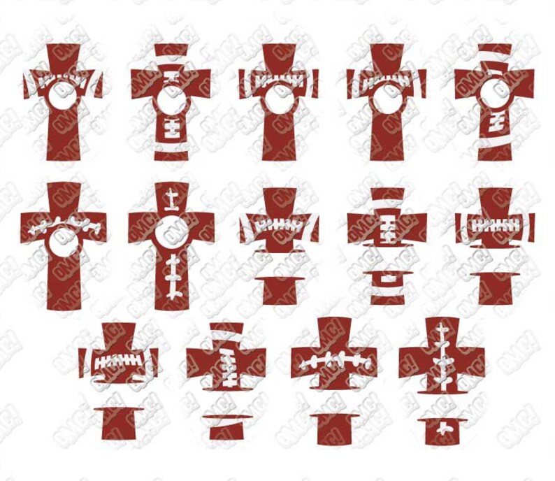 Football Cross SVG Christian Shirt Monogram Svg Dxf Eps Jpeg Png Format ...