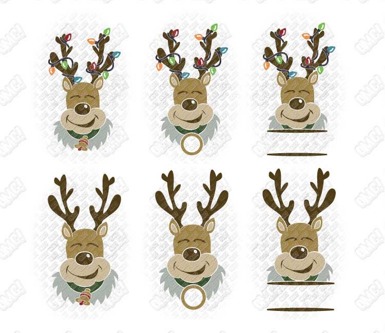 Reindeer SVG Bundle Antlers Moose Head Santa Christmas Svg Dxf | Etsy
