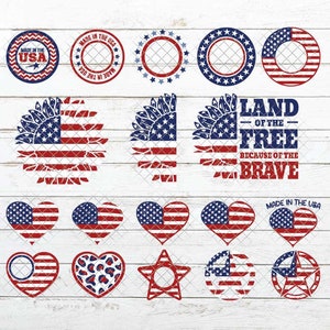 American Flag SVG Bundle Patriotic 4th Fourth of July Svg Dxf Eps Jpeg ...