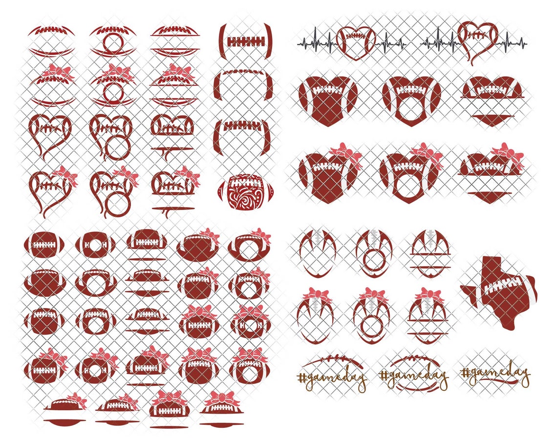Football SVG Ultimate Bundle Monogram Quotes Svg Dxf Eps Png - Etsy