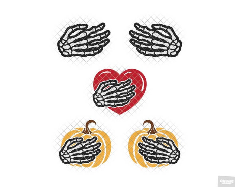 Skeleton Hand SVG Bundle Halloween Svg Dxf Eps Png Format - Etsy