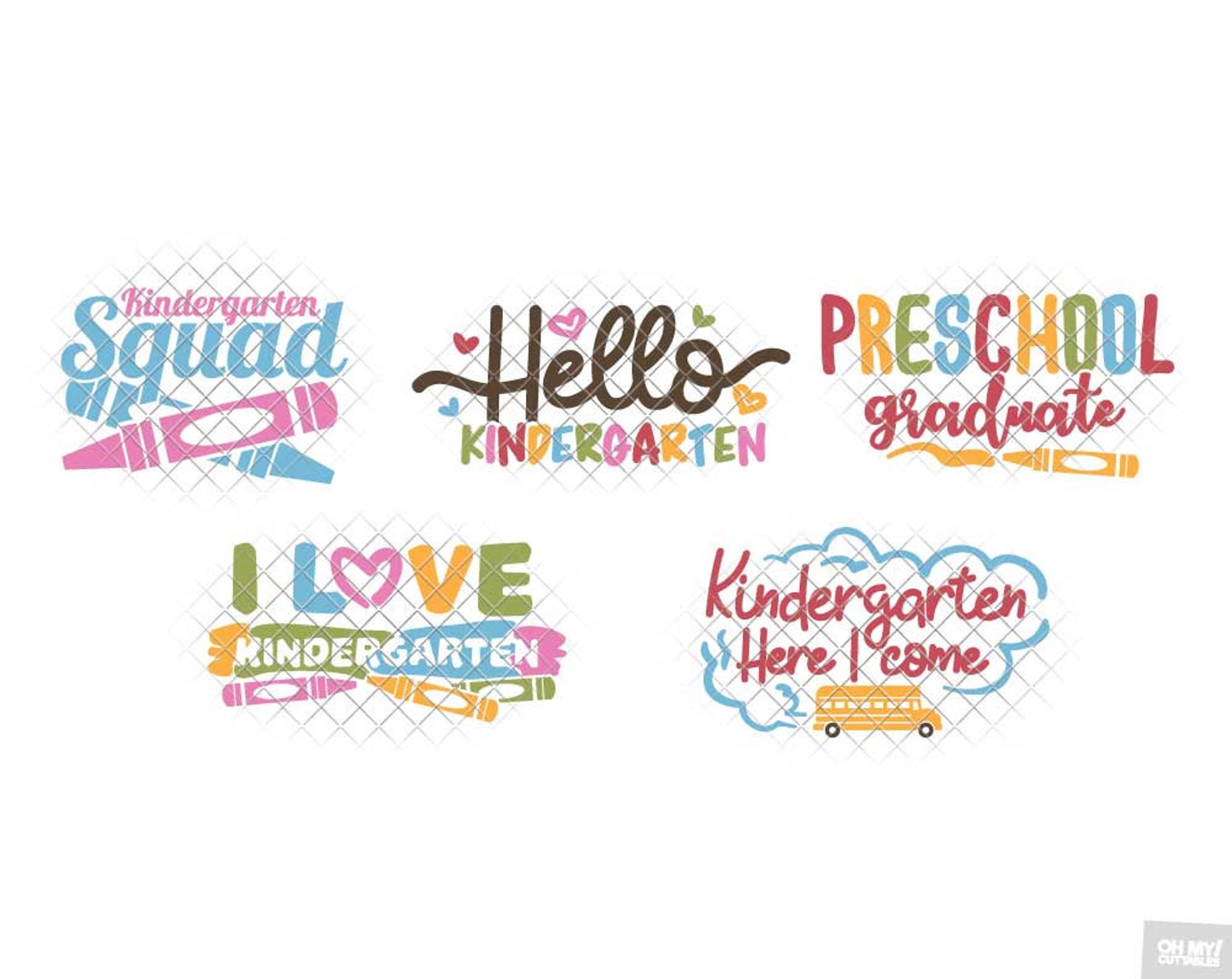Kindergarten SVG Bundle Svg Dxf Eps Jpeg Png Format Layered - Etsy
