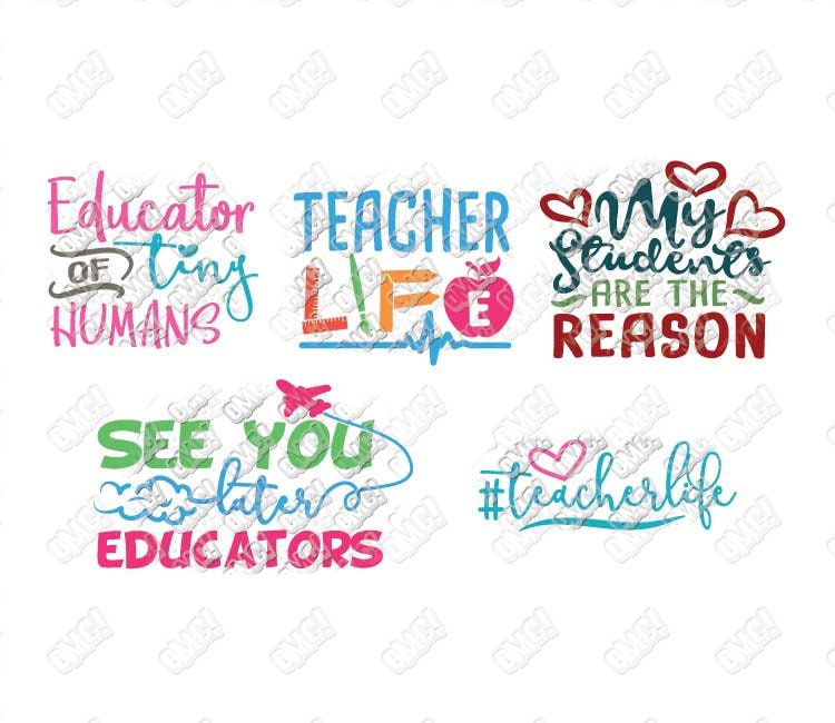 Teacher SVG Bundle Appreciation Apple Monogram Graduation | Etsy