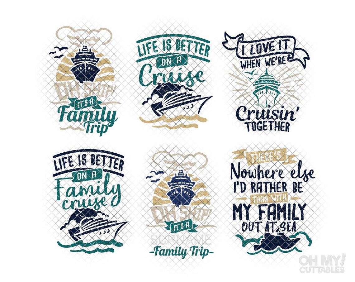Family Cruise SVG Oh Ship Family Trip Personalized Surname Svg - Etsy