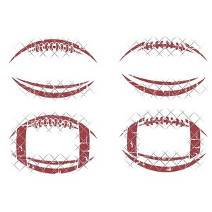 Football Laces SVG Distressed Monogram Split Svg Dxf Eps Jpeg Png ...
