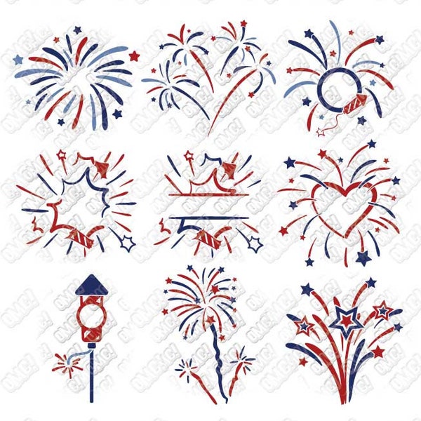 Fireworks Clipart - Etsy