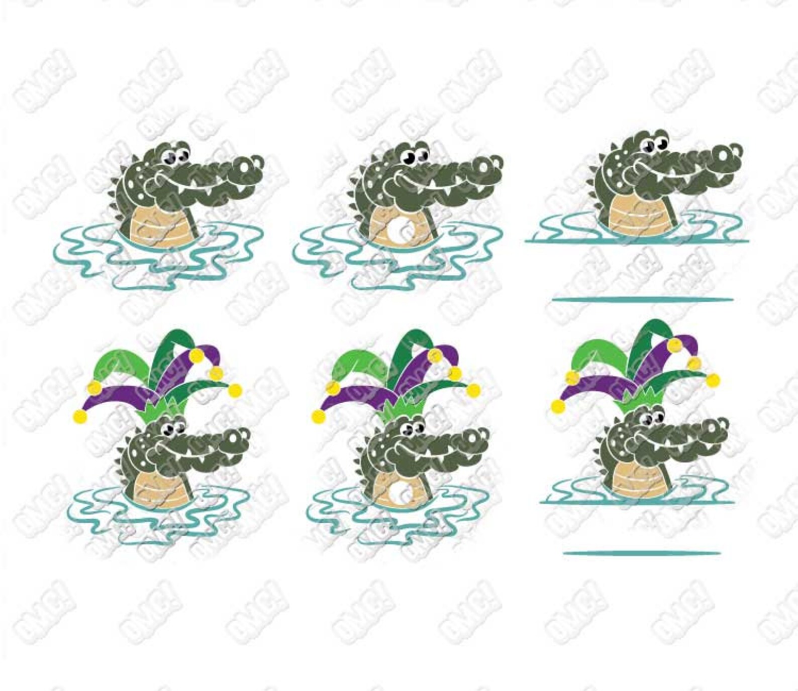 Alligator SVG Mardi Gras Gator Louisiana Monogram Svg Dxf Eps - Etsy