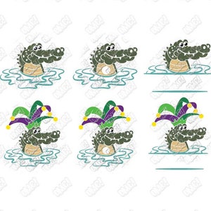 Alligator SVG Mardi Gras Gator Louisiana Monogram Svg Dxf Eps Jpeg Png ...