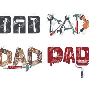 Dad Tool SVG Monogram Split Letter Toolbox Fathers Day Svg Dxf Eps Jpeg ...