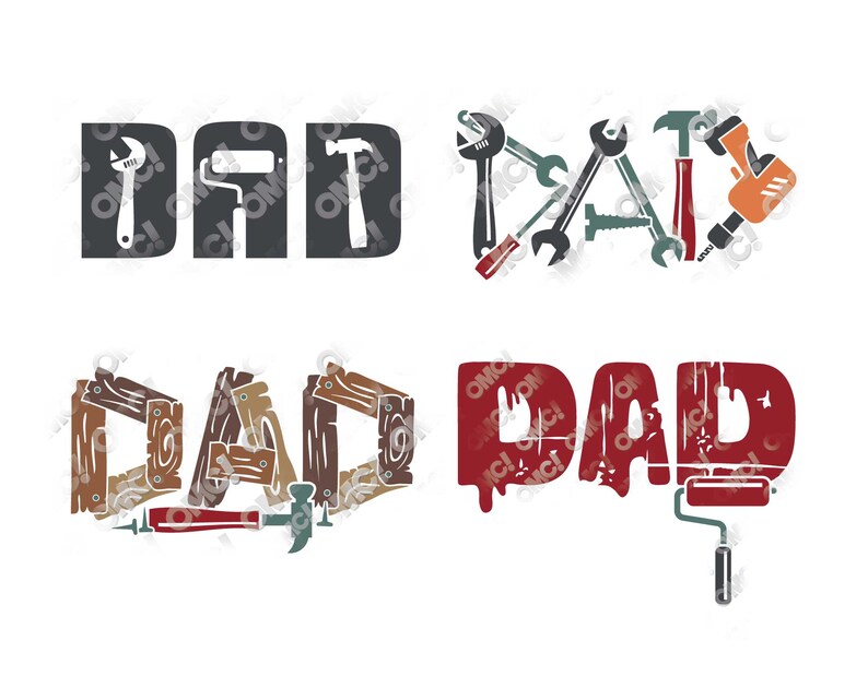 Dad Tool SVG Monogram Split Letter Toolbox Fathers Day Svg Dxf - Etsy