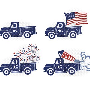 4th of July Truck SVG American Svg Dxf Eps Jpeg Png Format Layered ...