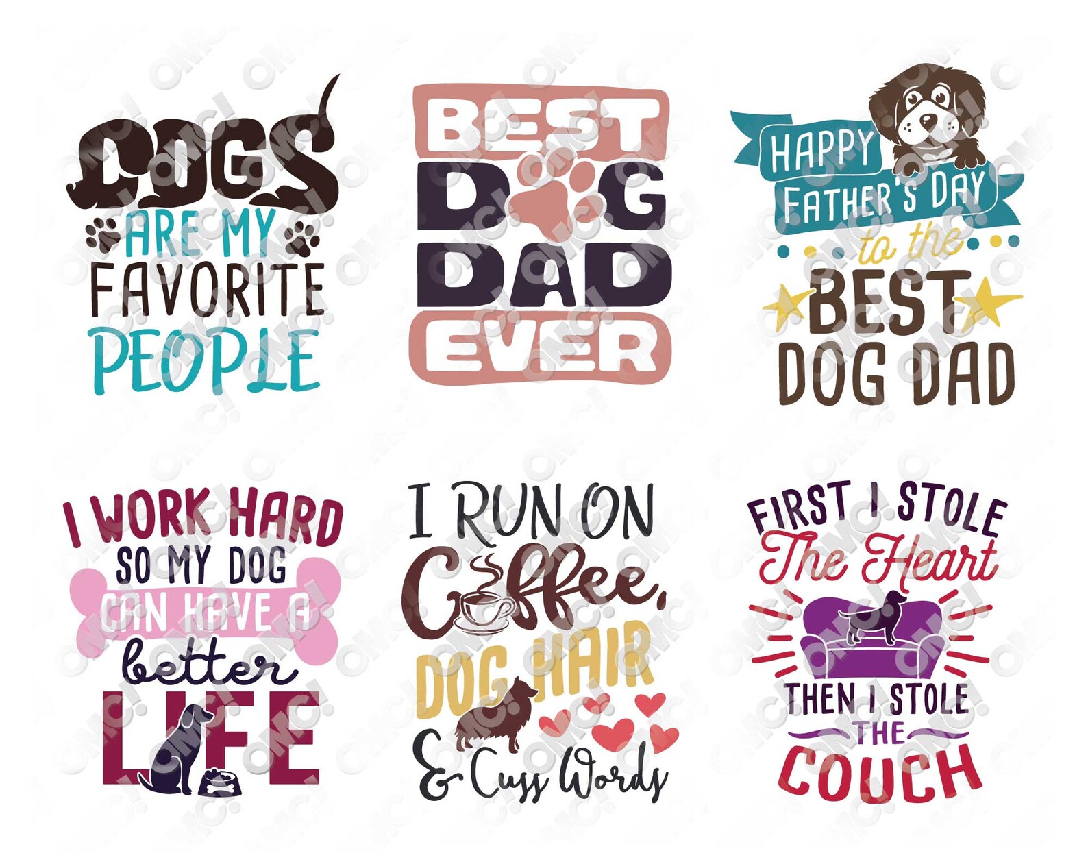 Dog Dad SVG Bundle Dxf Eps Jpeg Png Format Layered Cutting - Etsy