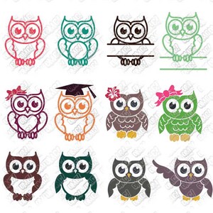Owl SVG Monogram Bundle Aztec Pattern Svg Dxf Eps Jpeg Png Format ...