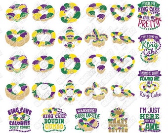 King Cake Bundle Mardi Gras Svg Dxf Eps Pdf Png - Etsy