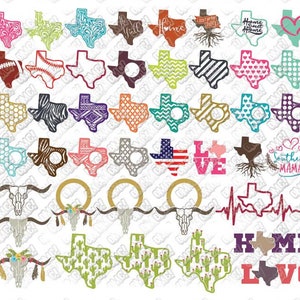 Texas SVG Bundle USA State Map Southern Svg Dxf Eps Jpeg Png Format ...