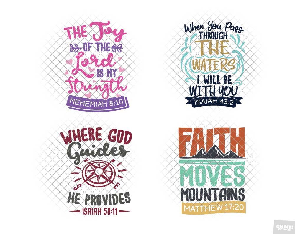 Bible Scripture SVG Christian Inspirational Quotes Sayings Svg | Etsy