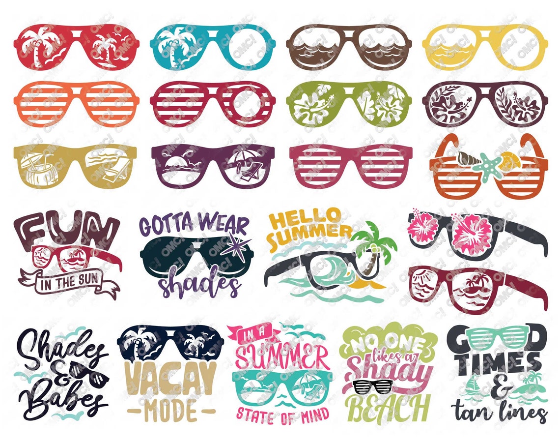 Beach Sunglasses SVG Summer Family Vacation Svg Dxf Eps Jpeg - Etsy