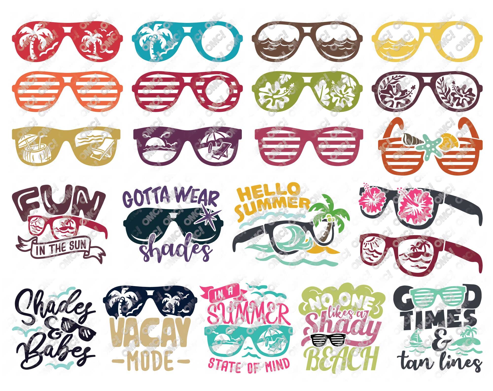 Beach Sunglasses SVG Summer Family Vacation Svg Dxf Eps Jpeg - Etsy