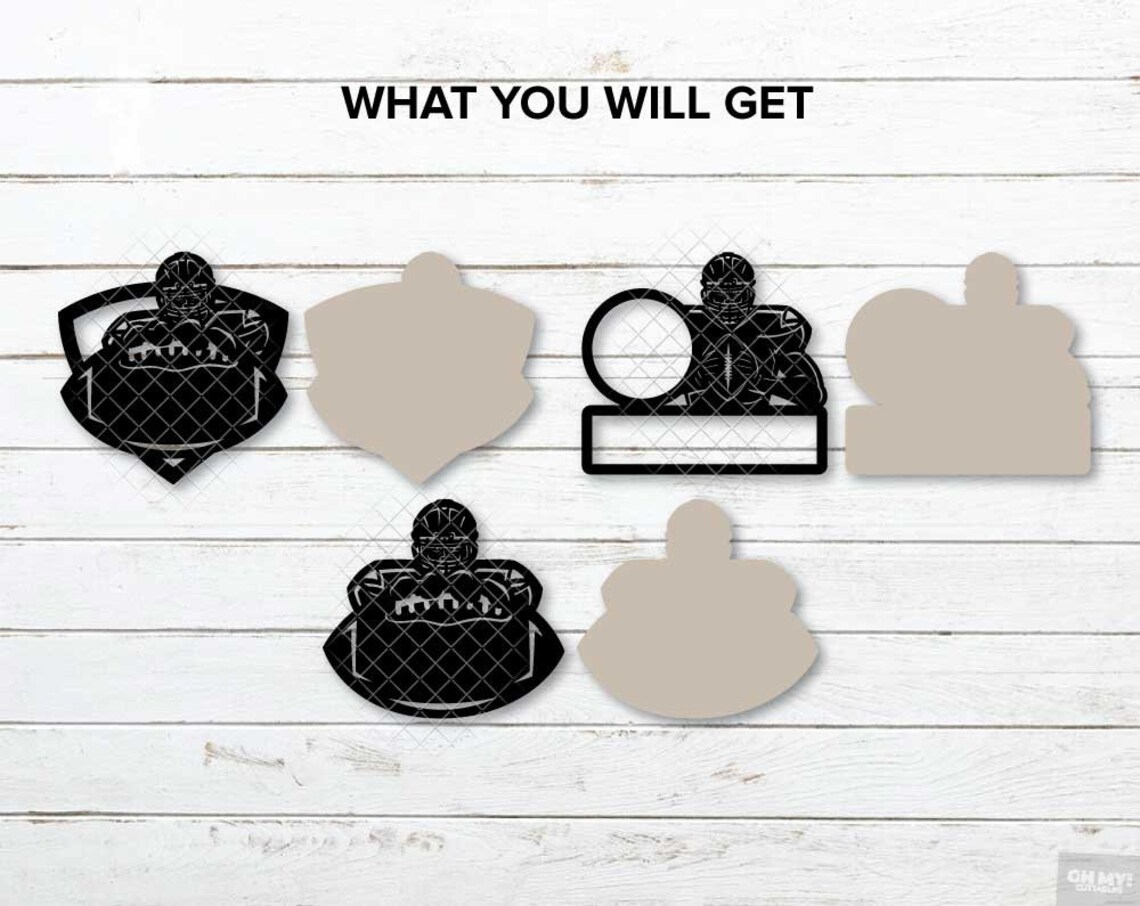 Football Signage SVG Personalized Laser Cut Template Cut Files - Etsy