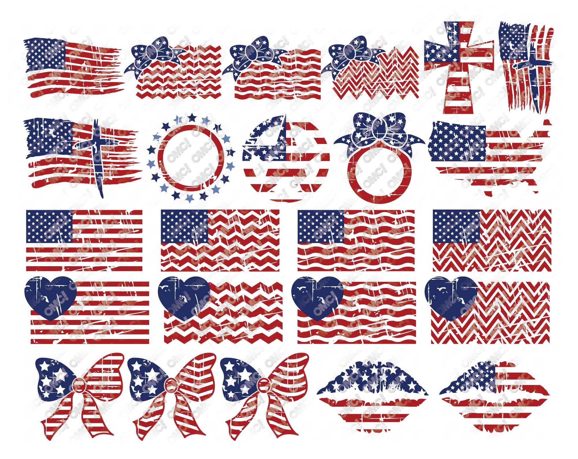 Distressed American Flag SVG Dxf Eps Jpeg Png Format Layered - Etsy