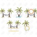 Palm Tree SVG Monogram Bundle Coconut Beach Summer Vacation Svg Dxf Eps ...