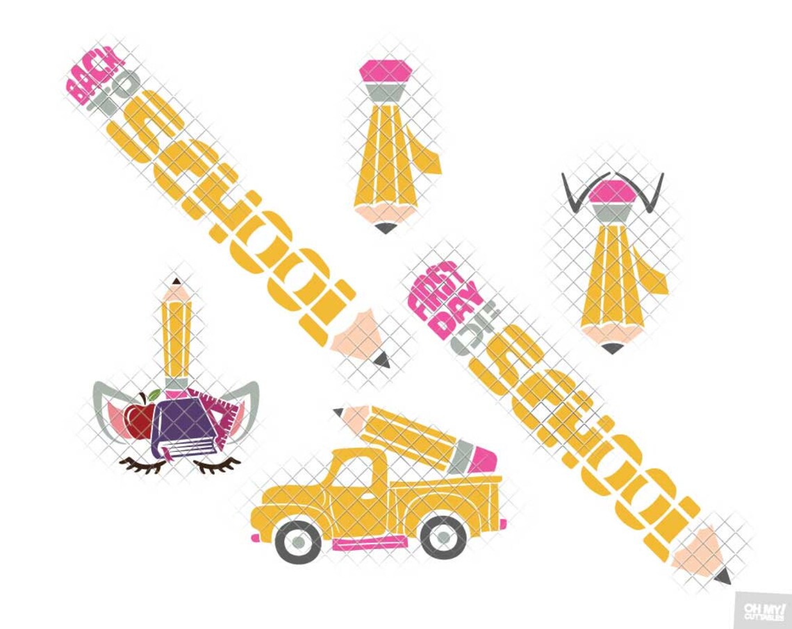 Pencil SVG Monogram Split Tumbler Apple Quotes School Svg Dxf | Etsy