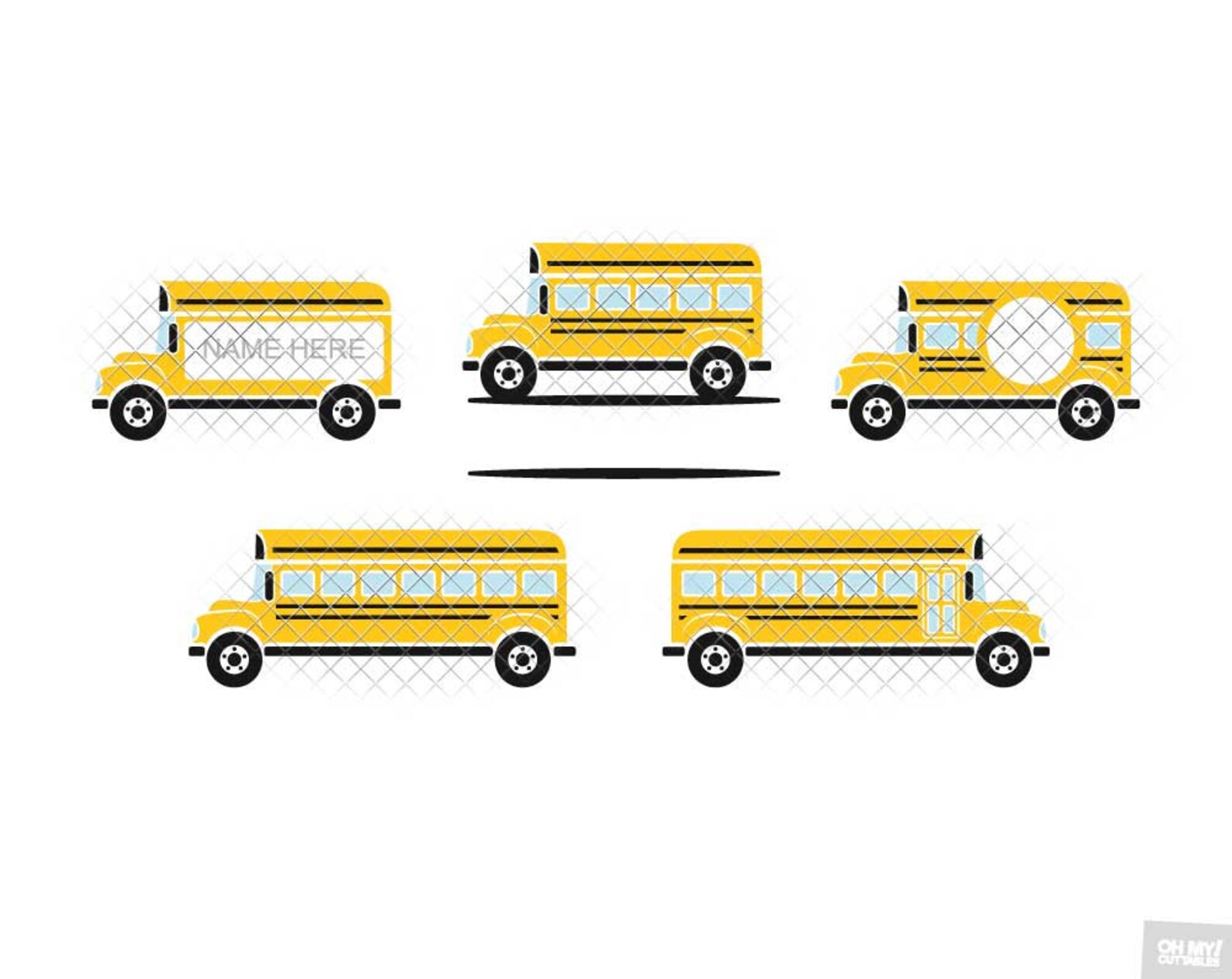 School Bus SVG Driver Monogram Split Quotes Phrases Svg Dxf Eps Jpeg ...