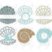 Sea Shell SVG Bundle Seashell Monogram Beach Summer Svg Dxf - Etsy