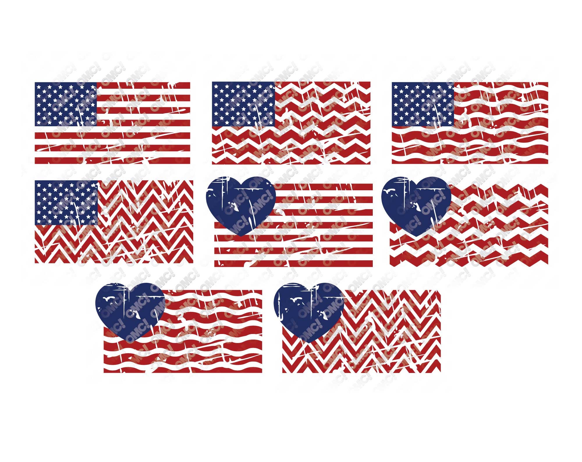 Distressed American Flag SVG Dxf Eps Jpeg Png Format Layered - Etsy