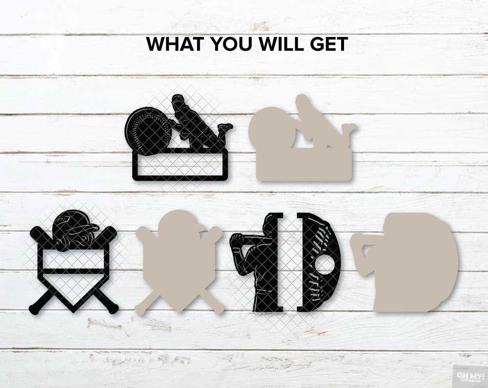 Baseball Signage SVG Personalized Laser Cut Template Cut Files - Etsy